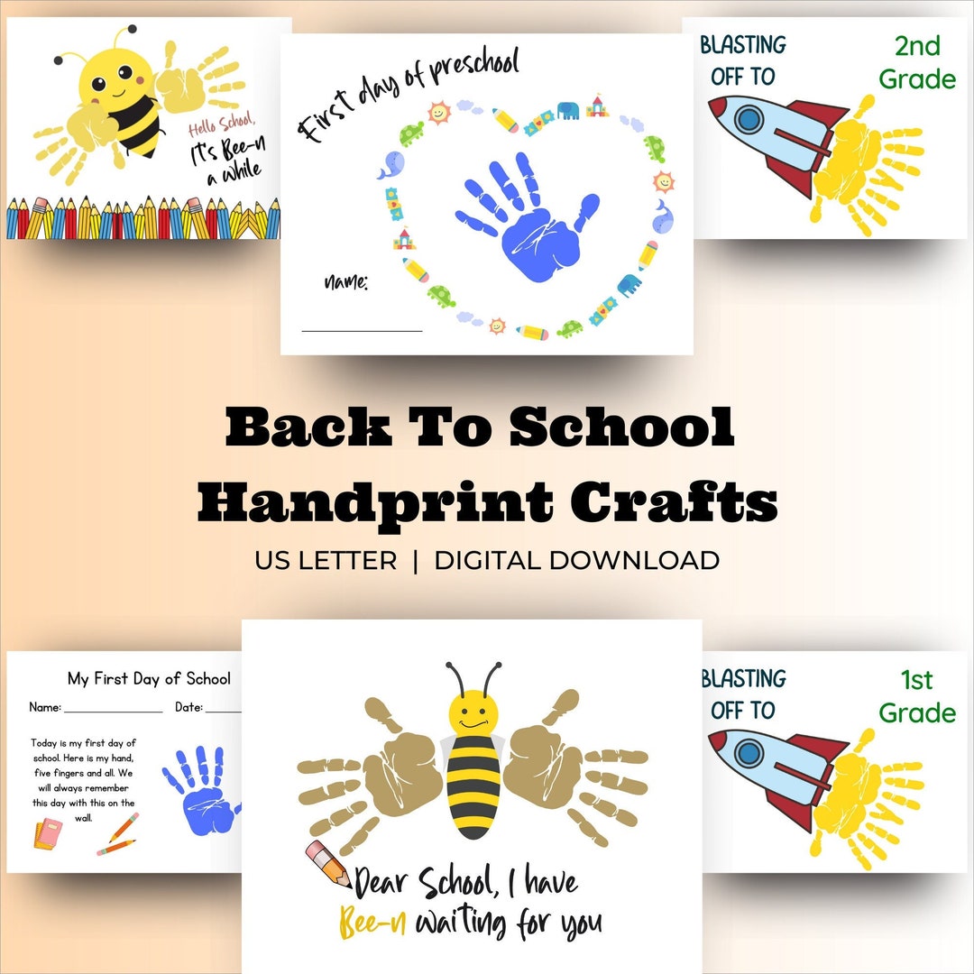 Handprint Preschool Kindergarten 1st Grade Craft | Fall Handprint Craft ...
