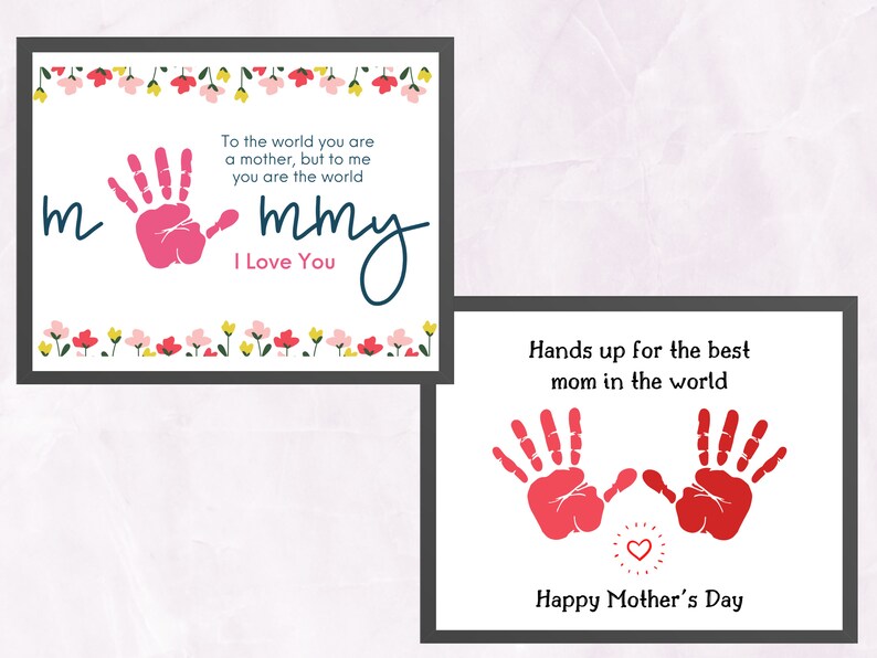 Heartfelt Mother's Day Handprint Art Kit - 5 Fun Crafts for Grandma ...