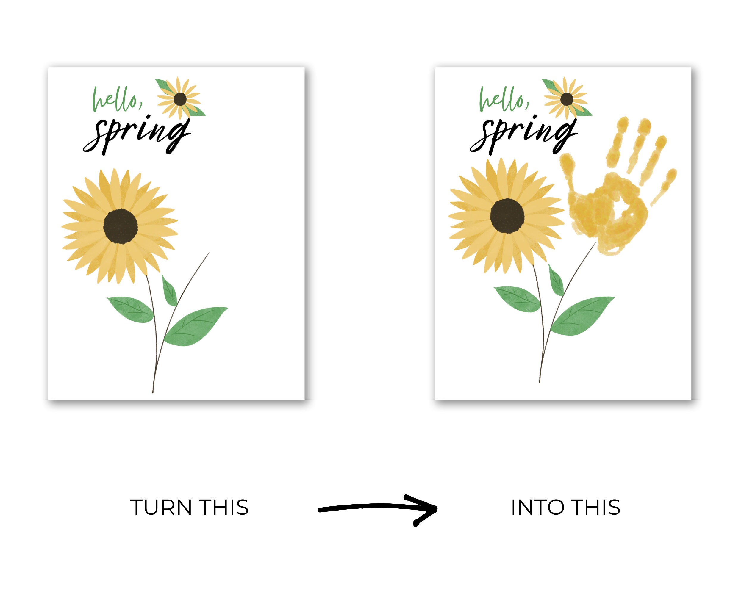 Spring is in the Air Handprint Craft, Baby, Toddler, Preschool Activity ...