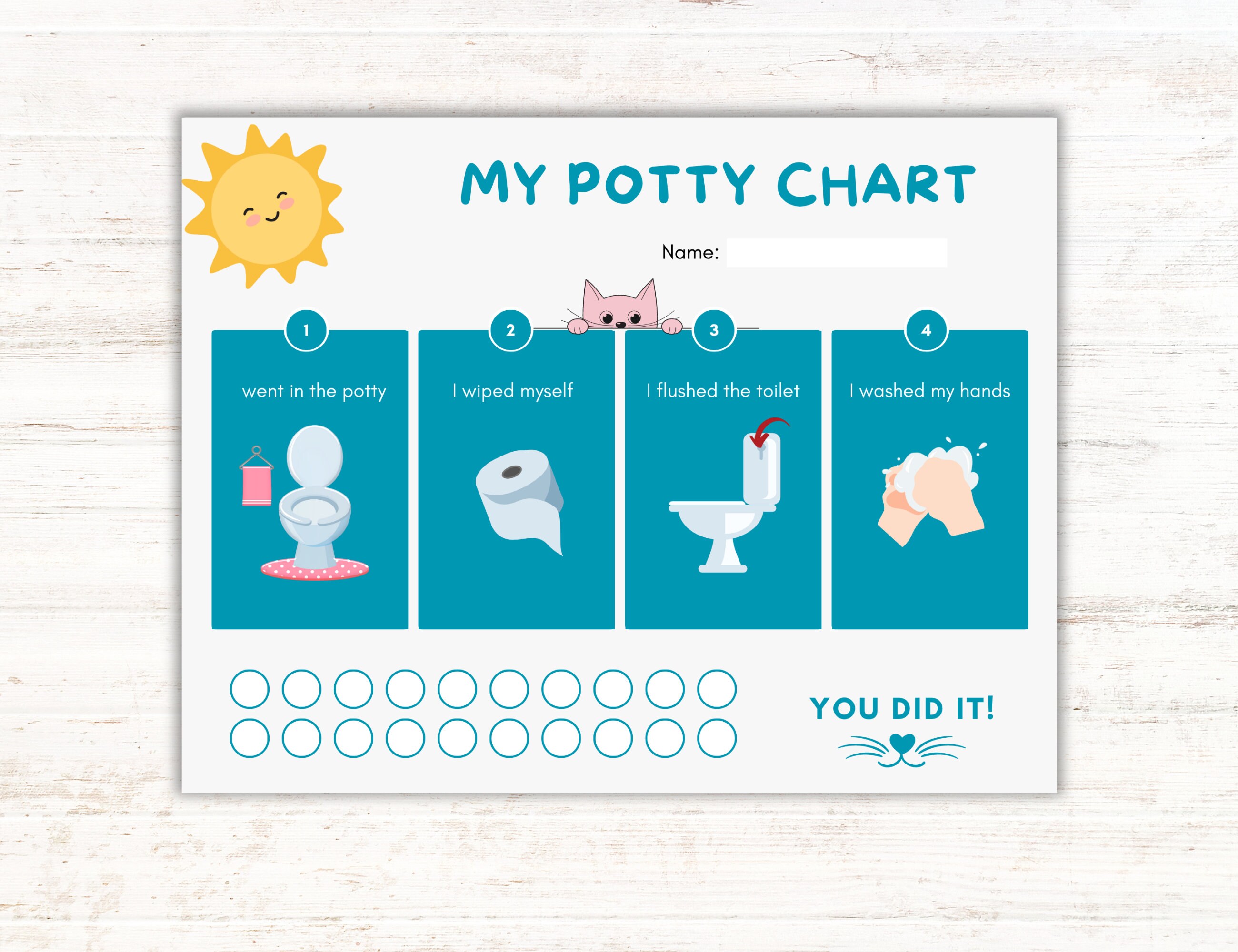 Toddler Toilet Training | Printable Potty Training Chart | Potty ...