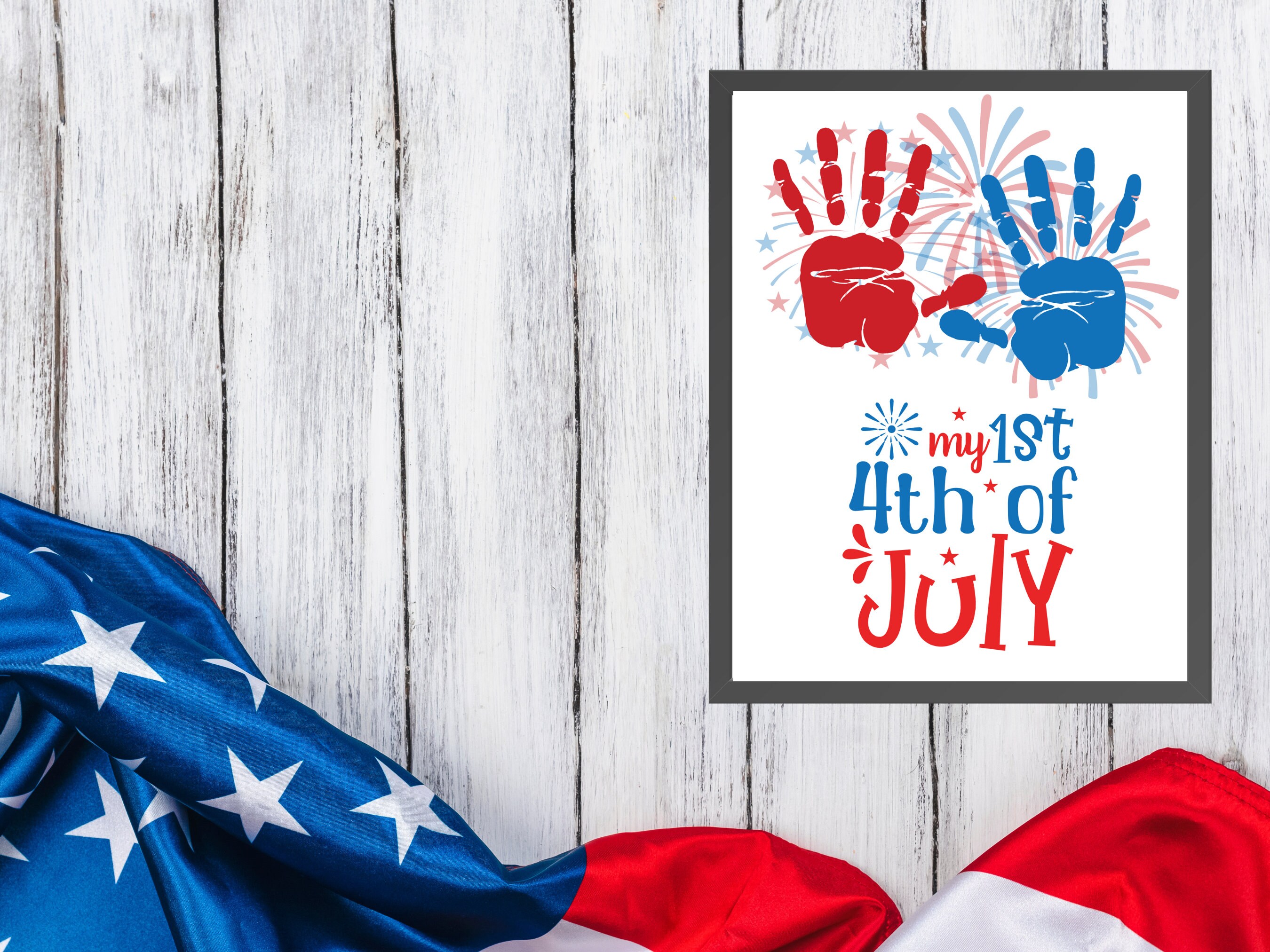 4th of July Firework Handprint Craft Art, Classroom Activity, 4th of ...