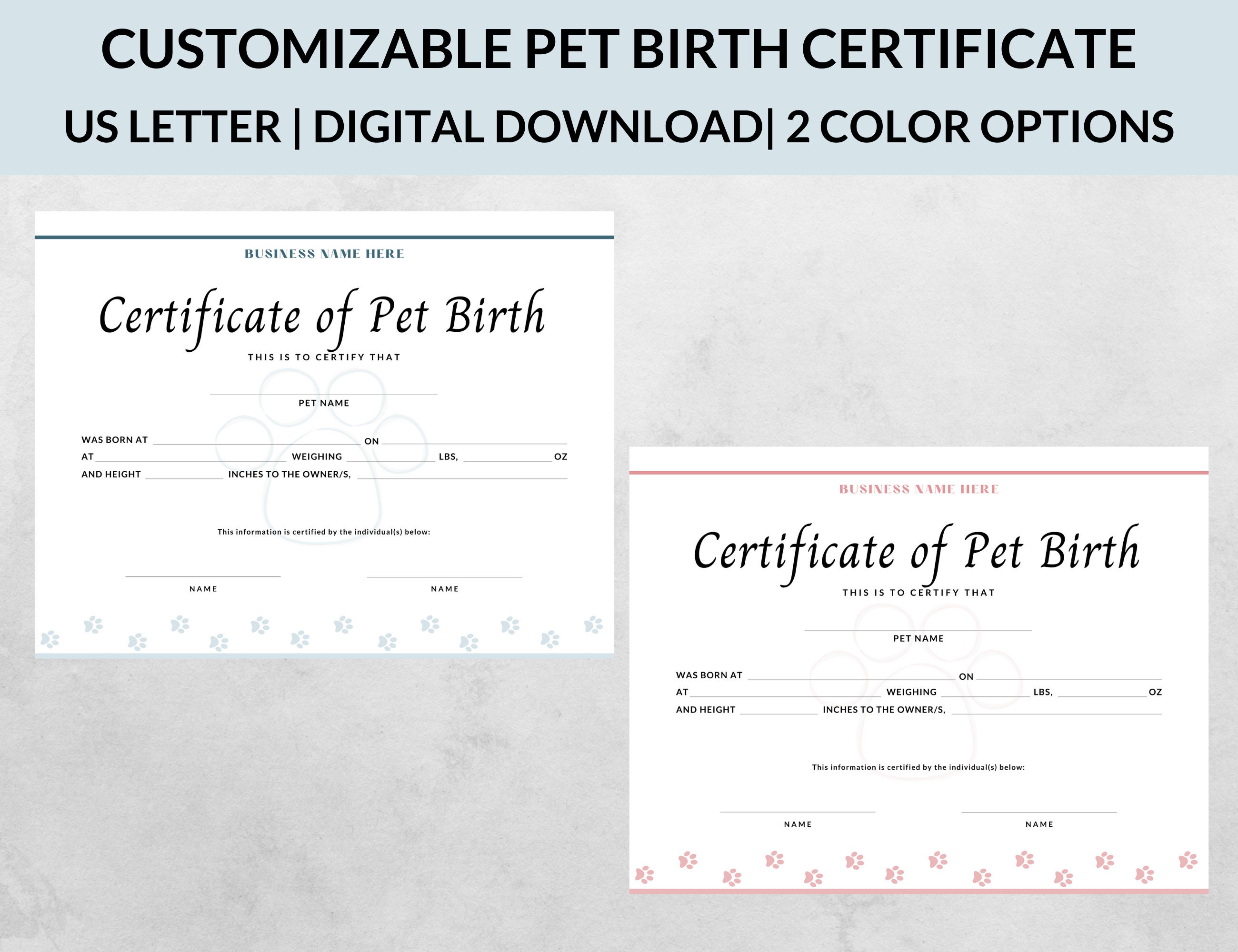 Breeder | Pet Birth Certificate | Dog Certificate | New Pet | Pet ...