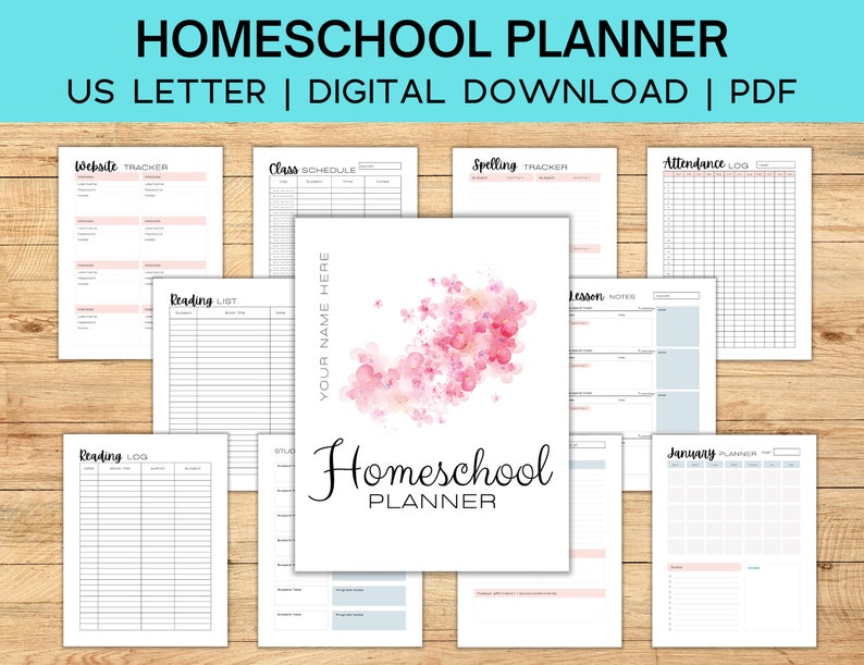 Printable Homeschool Planner | Academic Planner| Undated Planner ...