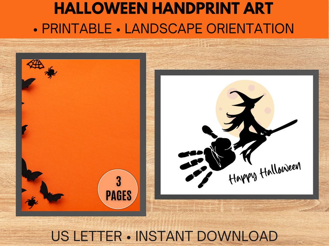Halloween Handprint Craft Bundle, Fall Printable Gift, Daycare ...
