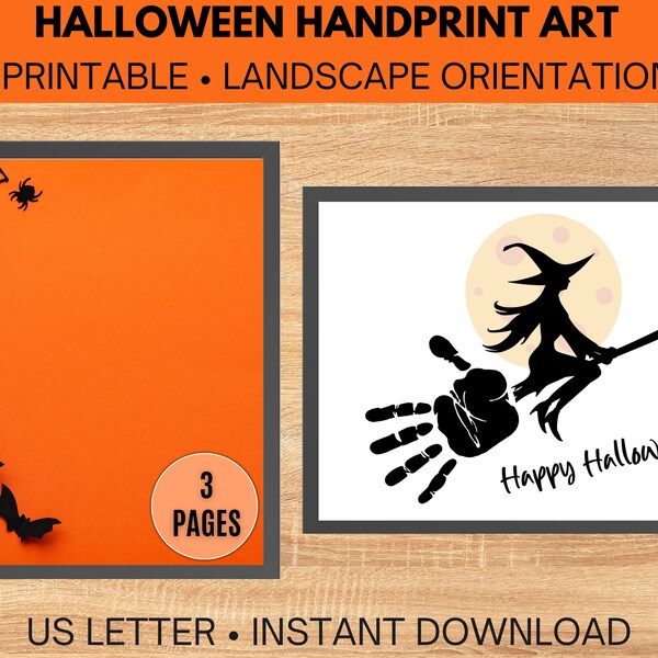 Halloween Handprint Craft - Etsy