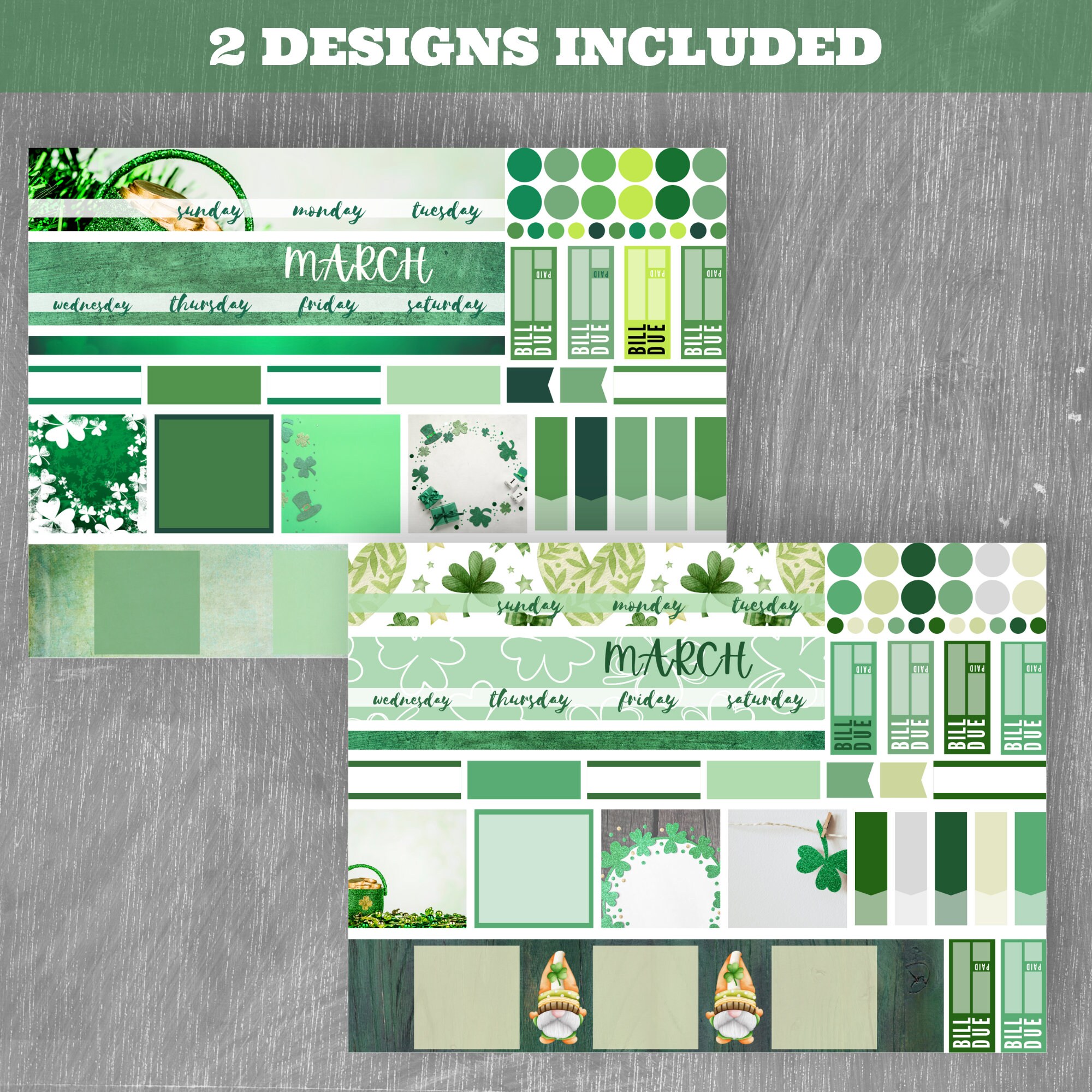 March Sticker Kit | March Monthly Sticker Bundle | Digital Planner ...