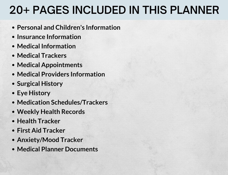Medical Binder | Medication Tracker | Medical Planner | Digital ...