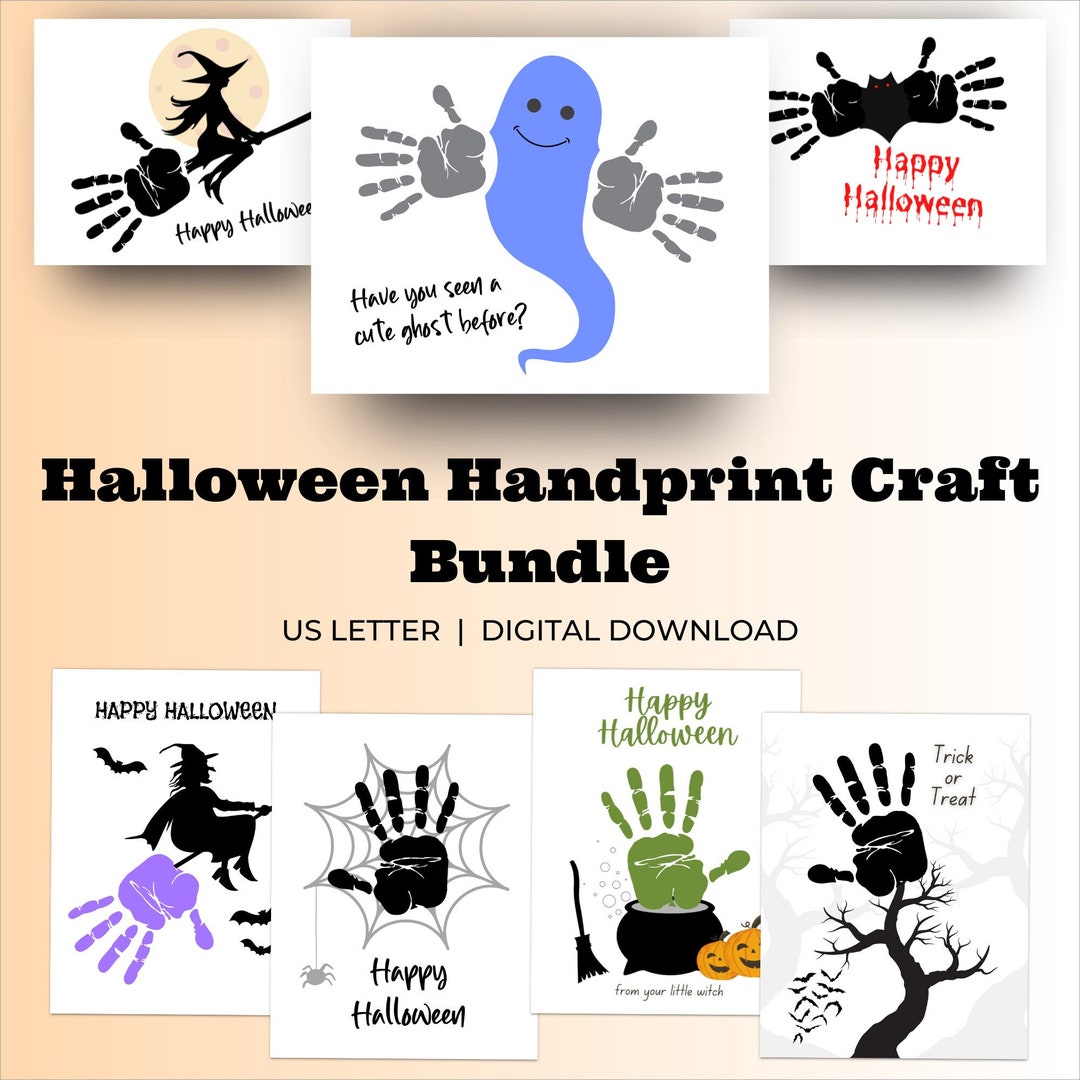 Halloween Handprint Preschool Kindergarten 1st Grade Craft | Fall ...