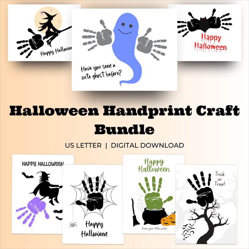 Halloween Handprint Preschool Kindergarten 1st Grade Craft | Fall ...