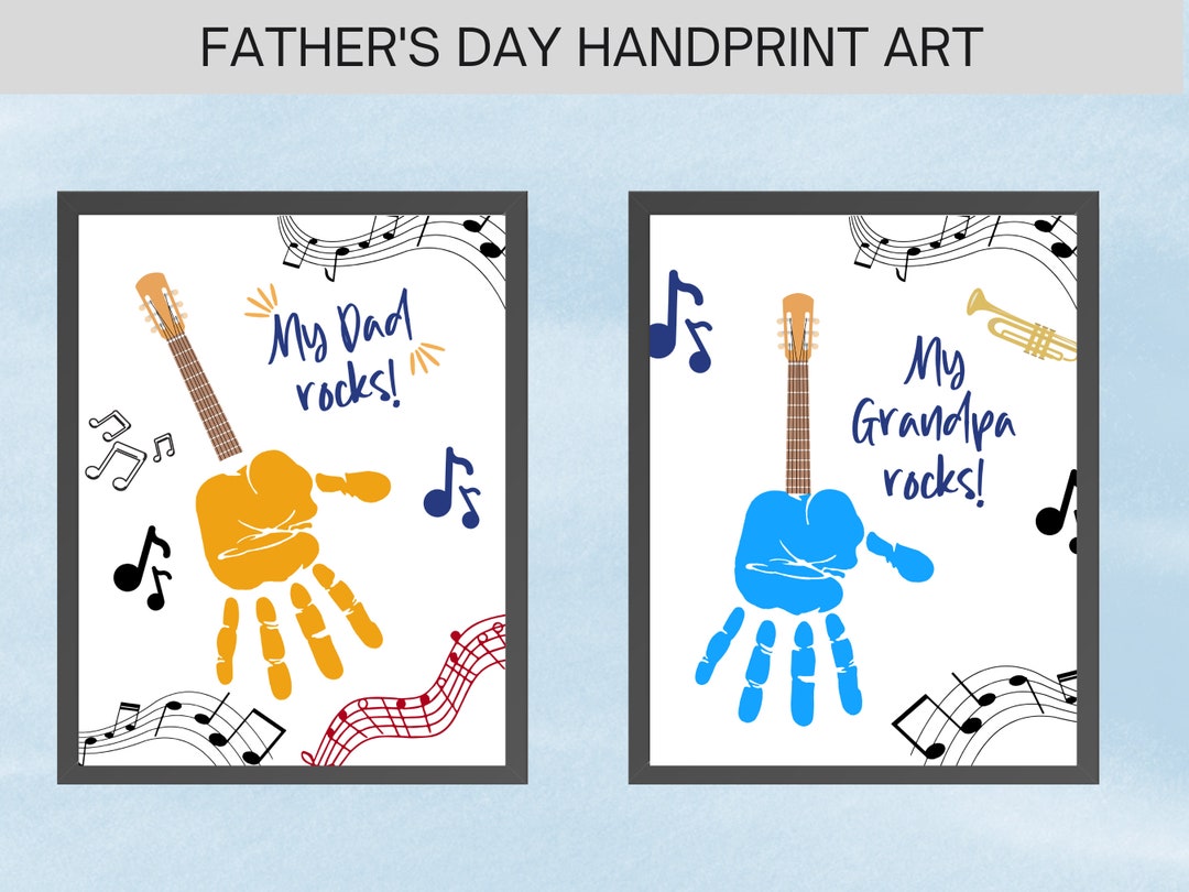 Father's Day Handprint Art | Handprint Craft for Kids | Toddler Father ...