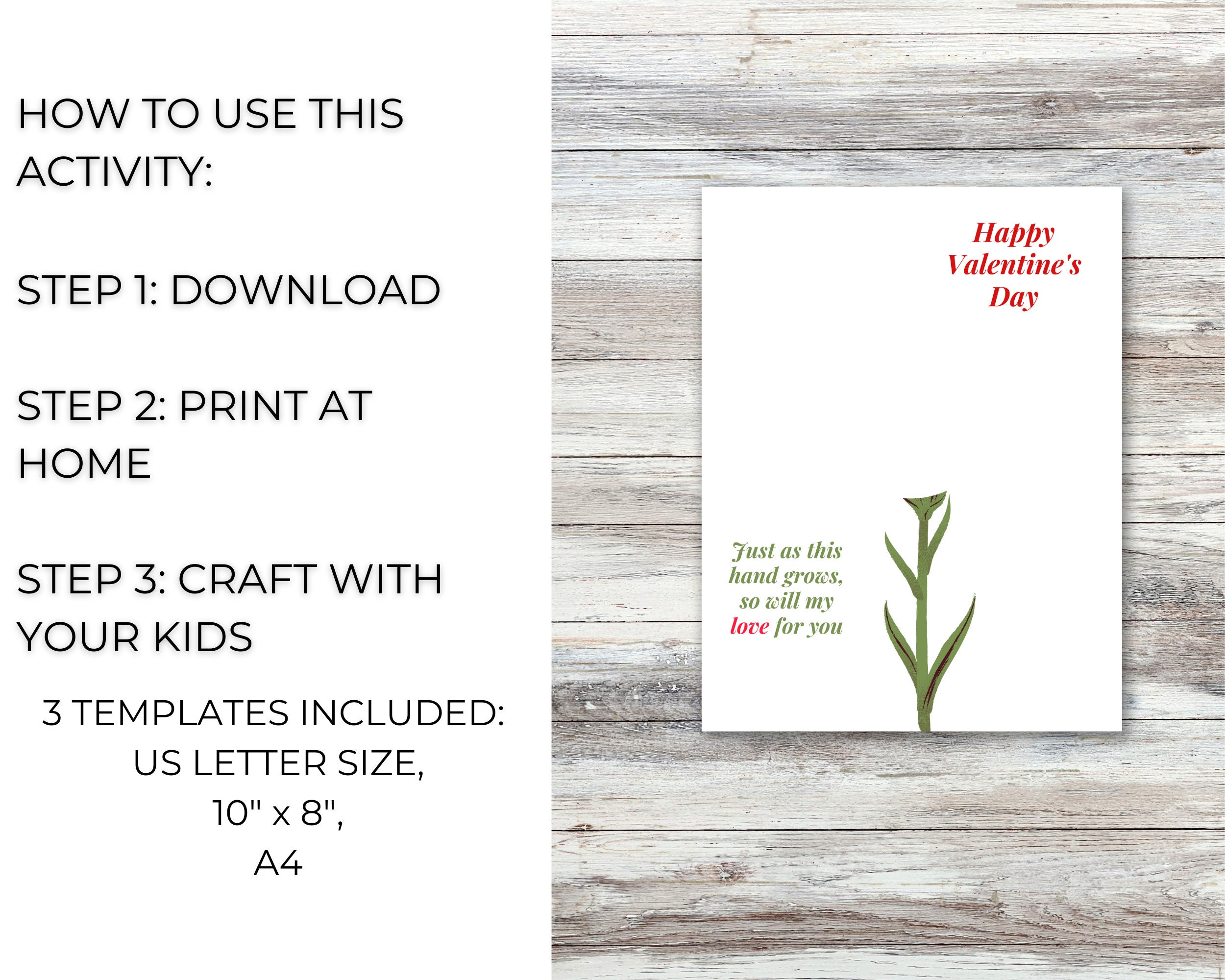 Valentine's Day Handprint Craft Baby Preschool Activity Handprint Art ...