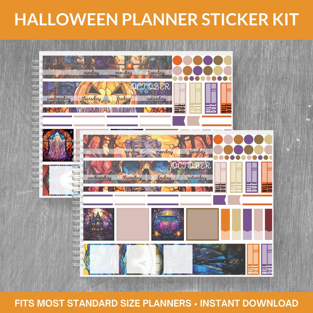 Halloween October Sticker Kit | Monthly Sticker Kit | Digital Planner ...