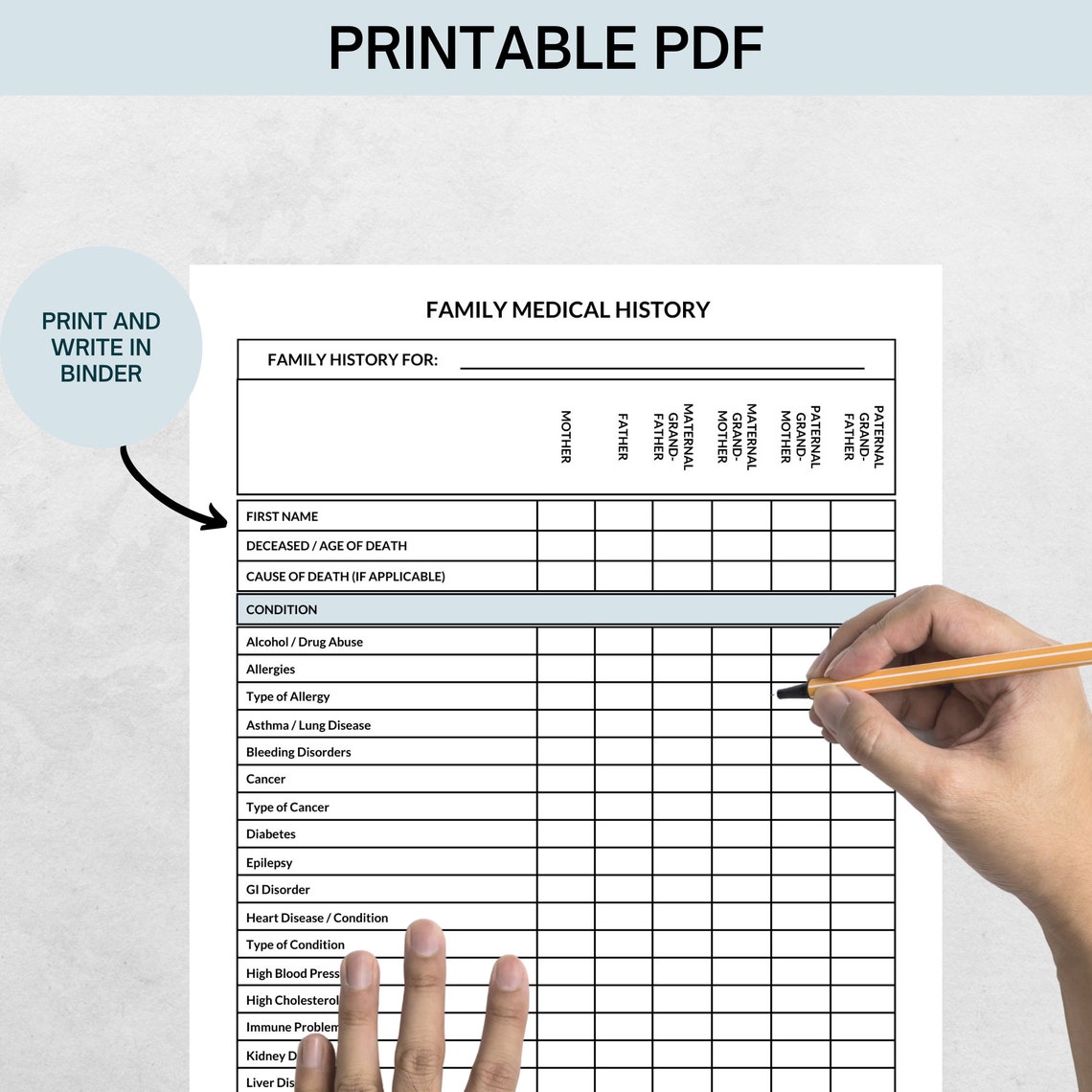 Emergency Binder | Funeral | End of Life Planner | Household Binder ...