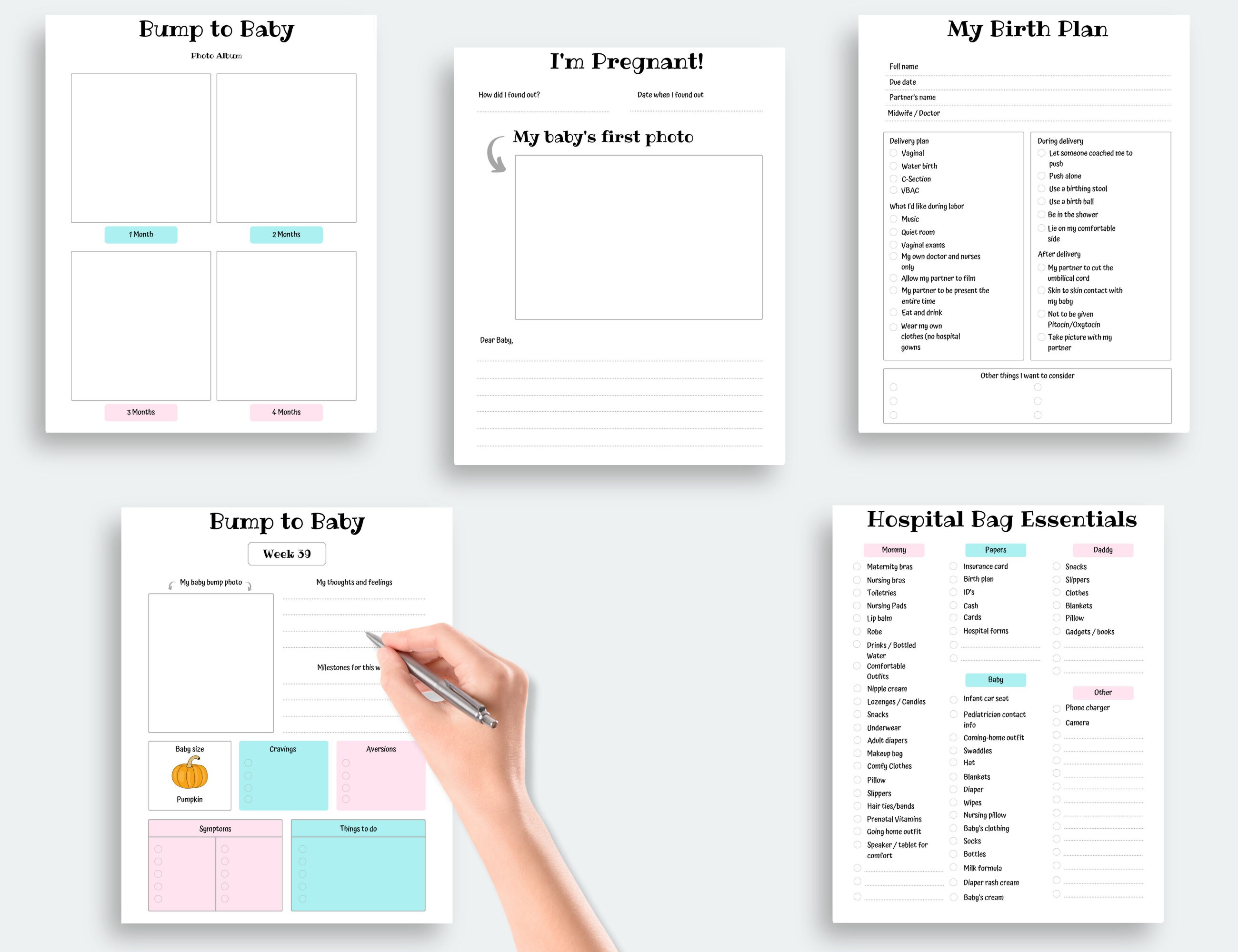 Pregnancy Planner Printable | Pregnancy Journal | Pregnancy Organizer ...
