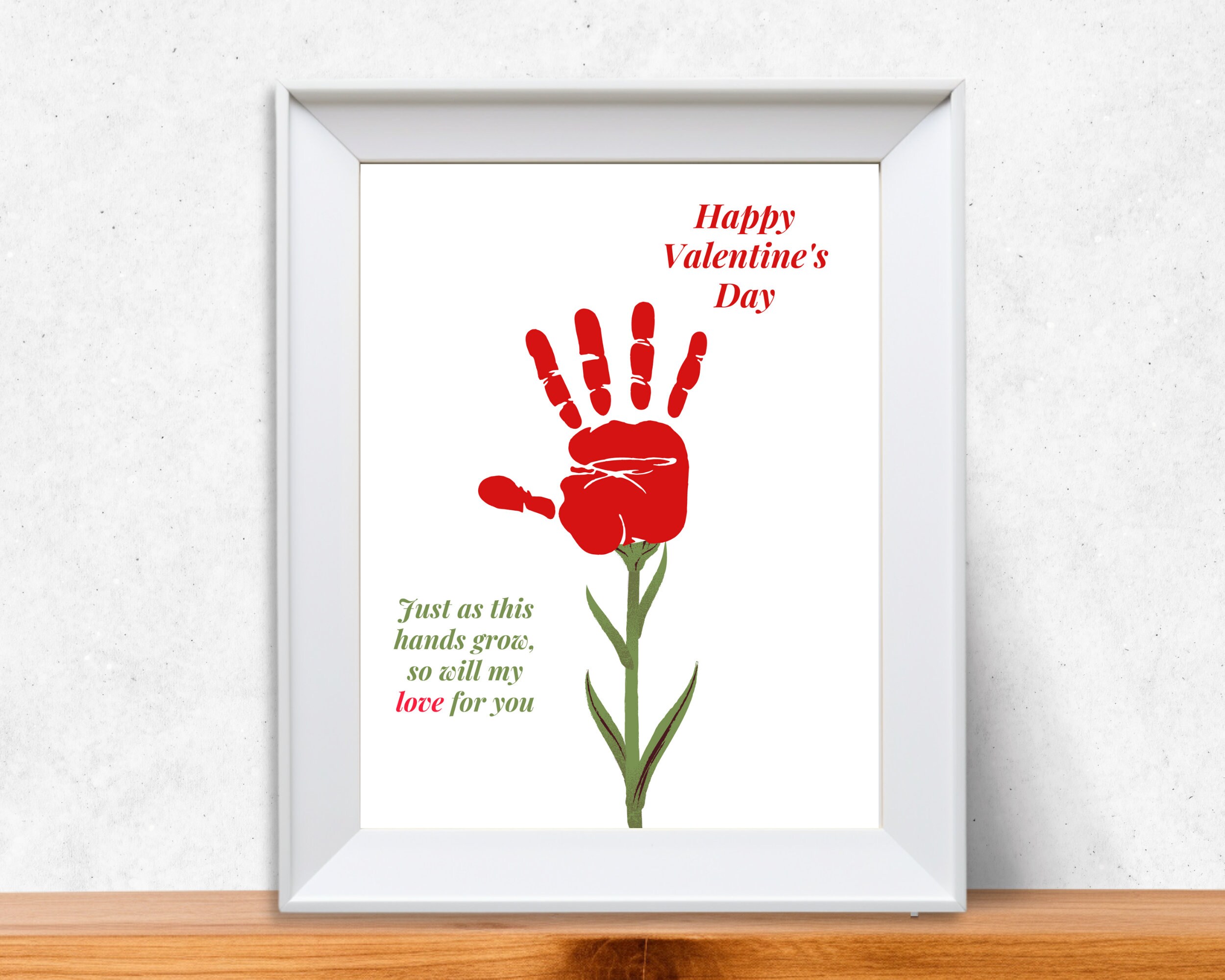Valentine's Day Handprint Craft Baby Preschool Activity Handprint Art ...
