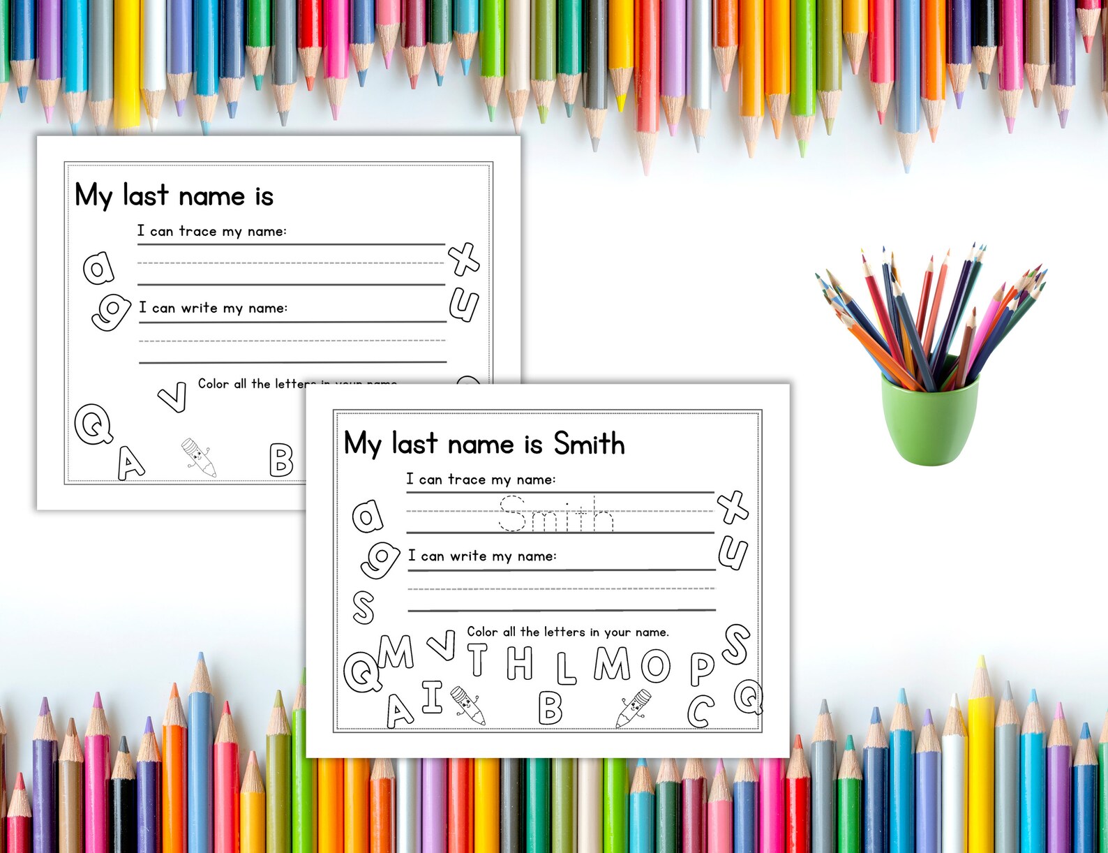 Custom Name Tracing Sheet Handwriting Practice Sheets Bundle - Etsy