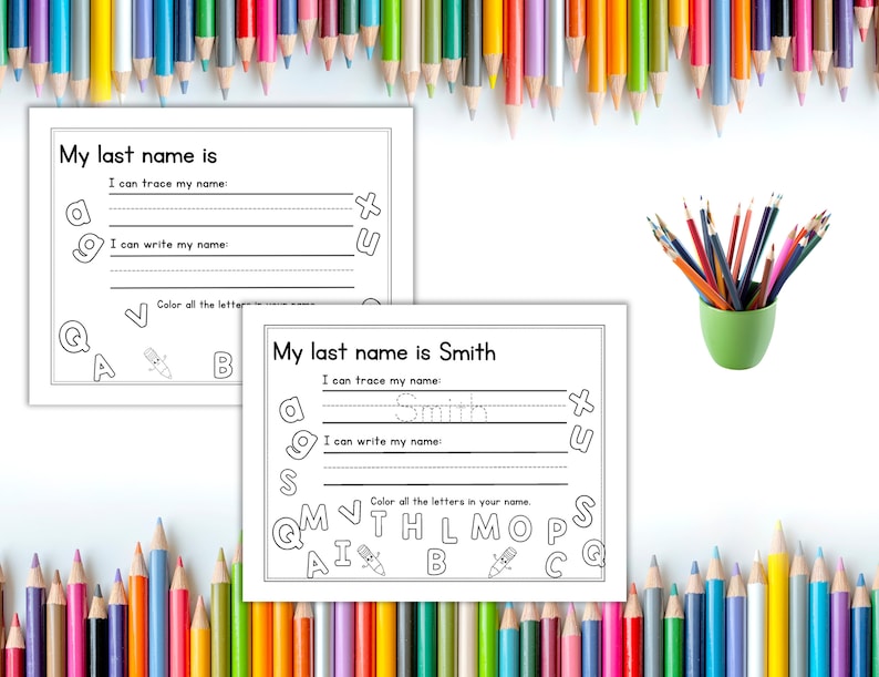 Custom Name Tracing Sheet | Handwriting Practice Sheets Bundle ...