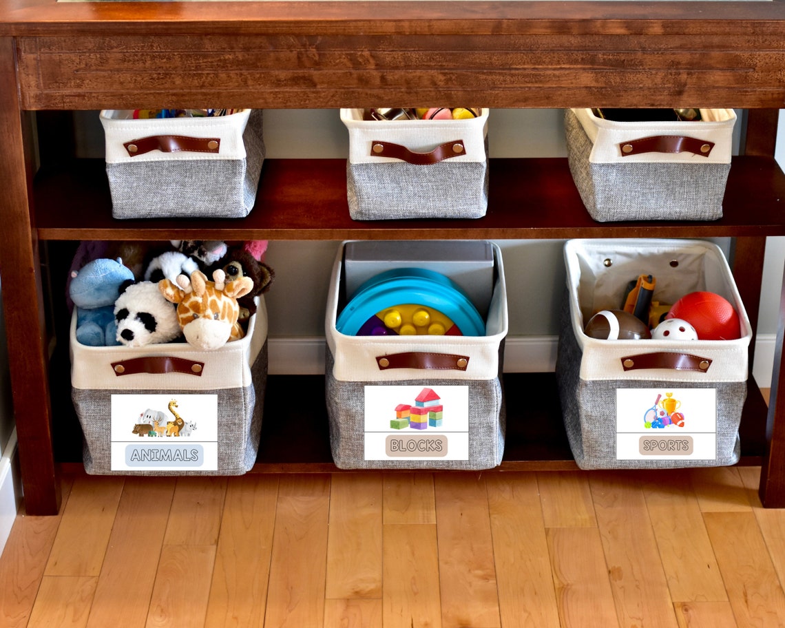 Toy Bin Labels, Sensory Bin Label, Visual Cues, Preschool Playroom ...
