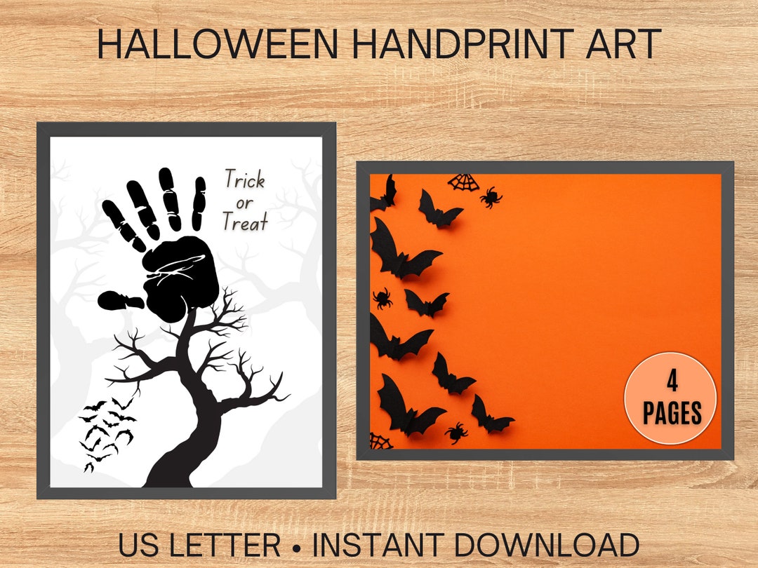 Halloween Handprint Craft Bundle, Fall Printable Gift, Daycare ...