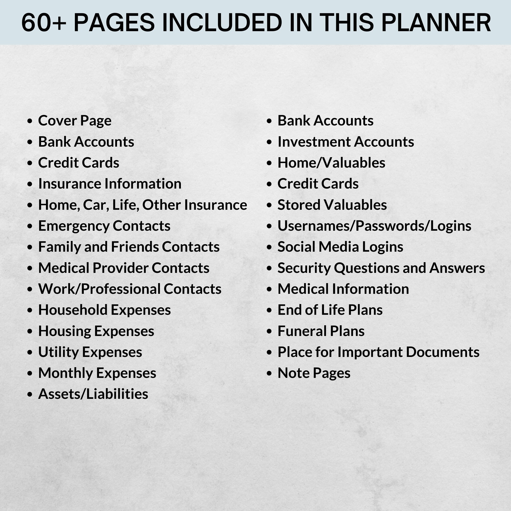 Emergency Binder | Funeral | End of Life Planner | Household Binder ...