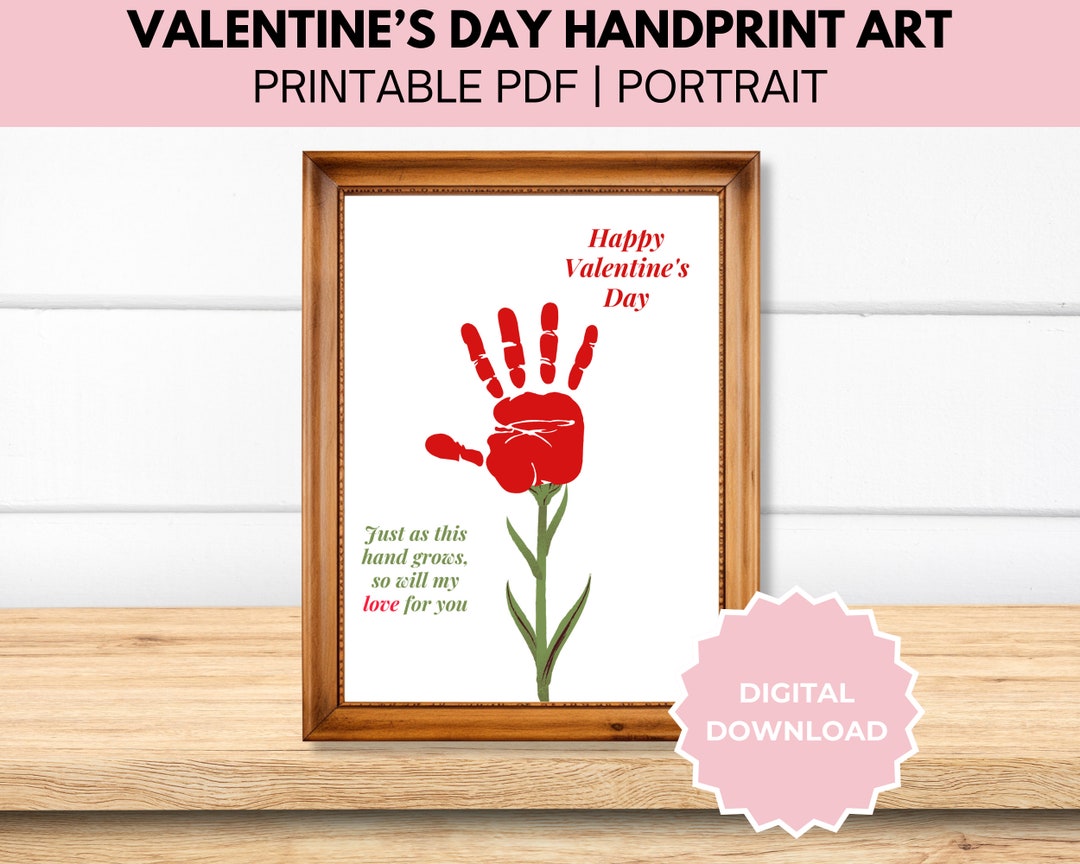 Valentine's Day Handprint Craft | Baby | Preschool Activity | Handprint ...