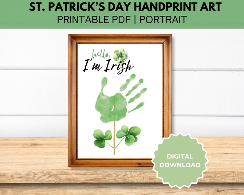 St. Patrick's Day Handprint Craft, Baby, Toddler, Preschool Activity ...