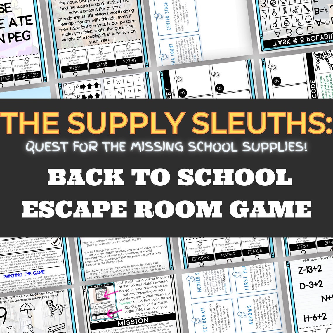 Back to School Escape Room for Kids | Birthday Party Games | Family ...