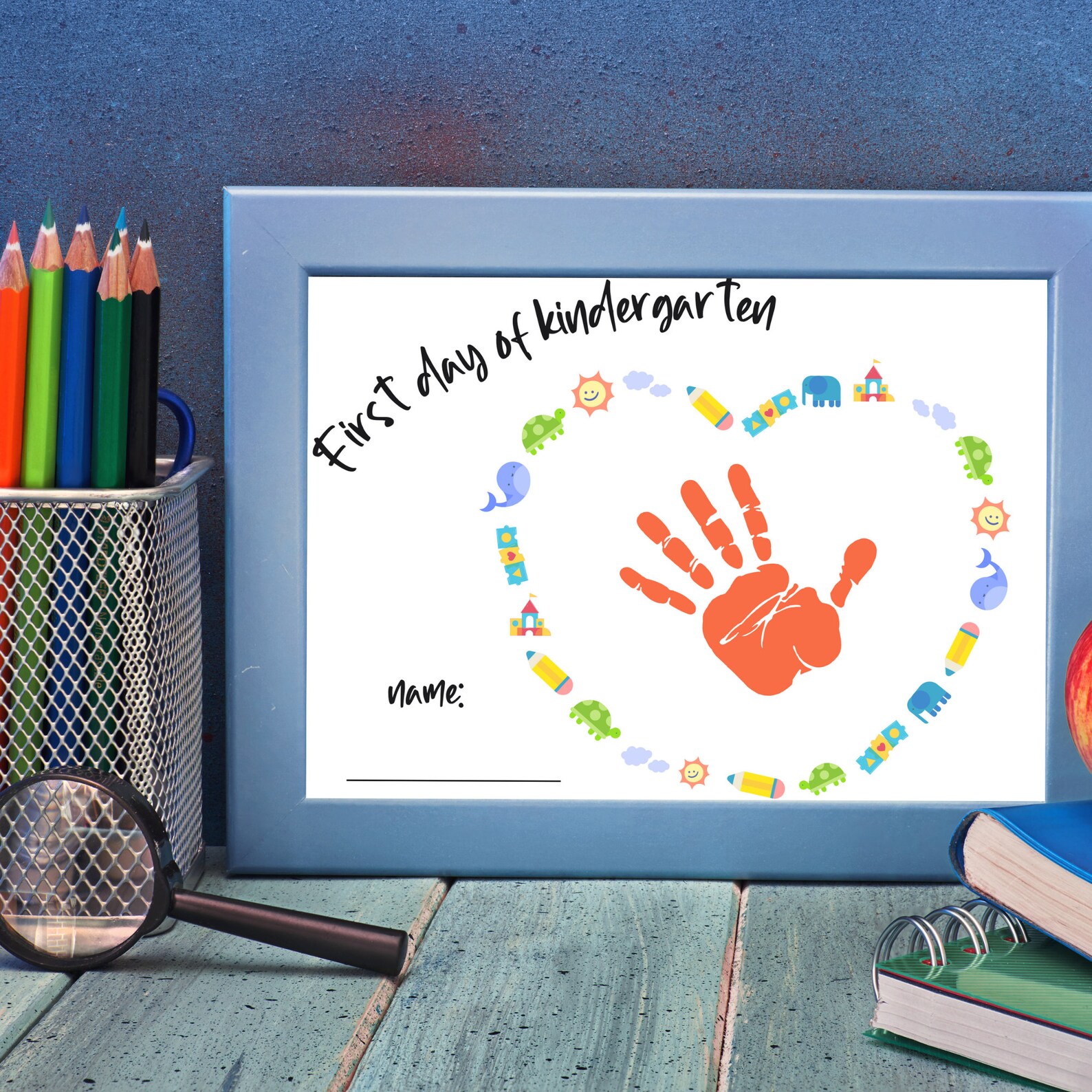 Handprint Preschool Kindergarten First Day of School Craft | Handprint ...