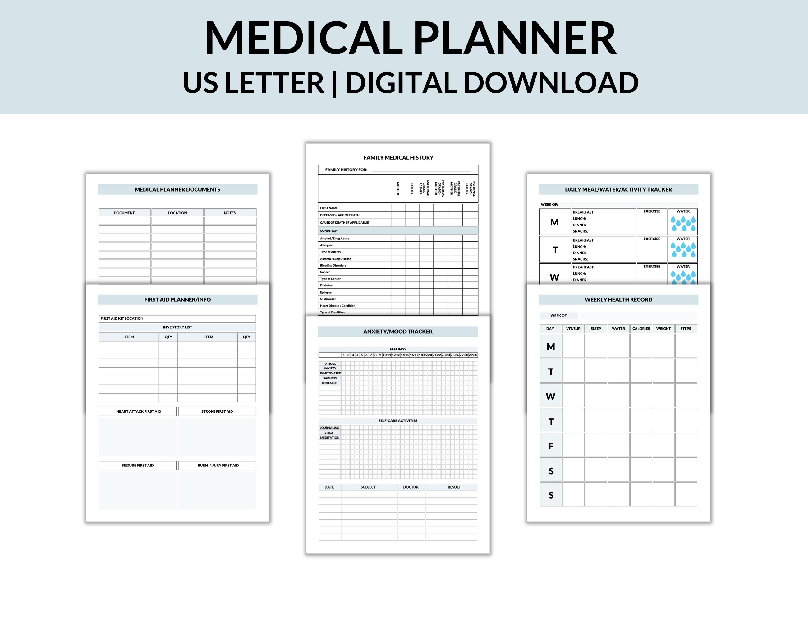 Medical Binder | Medication Tracker | Medical Planner | Digital ...