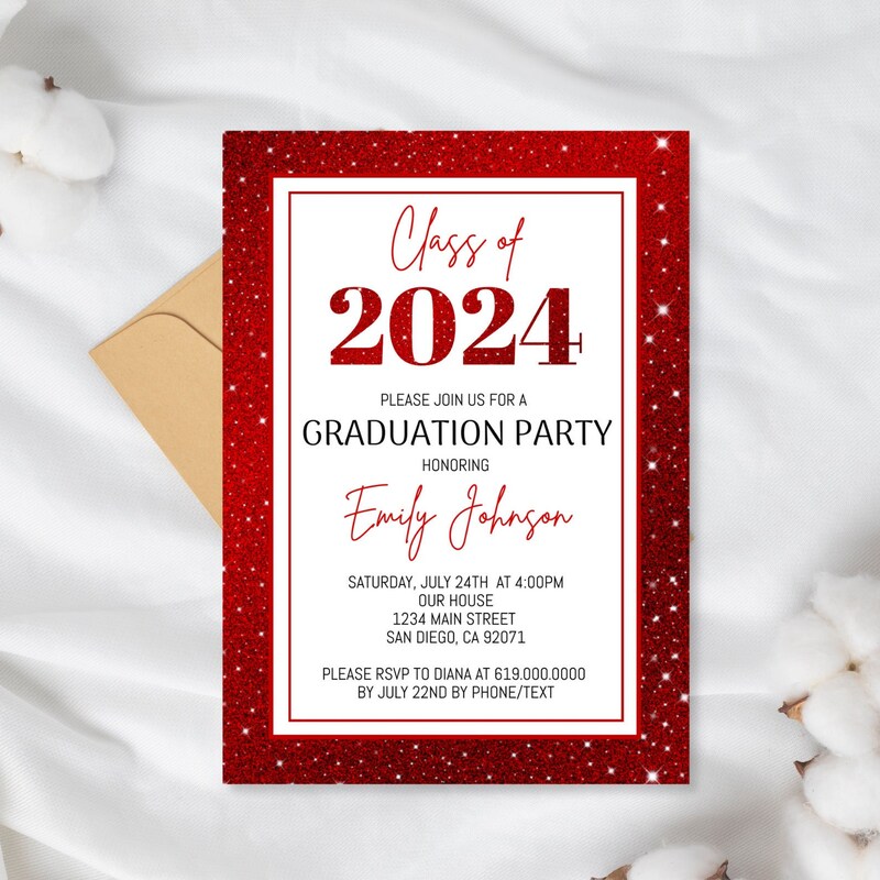 Red Graduation - Etsy