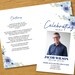 Blue Funeral Program Template, Blue Flowers Funeral Program for Men ...
