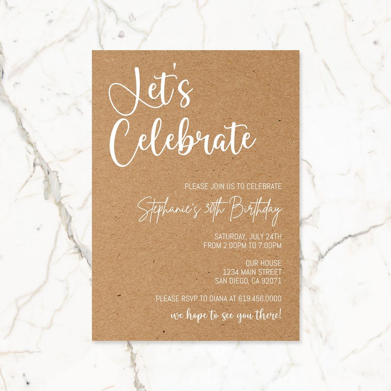 Kraft Paper Wedding Invitation - Etsy