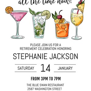 Retirement Party Invitation Template, Minimalist Retirement Celebration ...