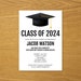 Minimalist Graduation Party Invitation Template, Gold Graduation ...
