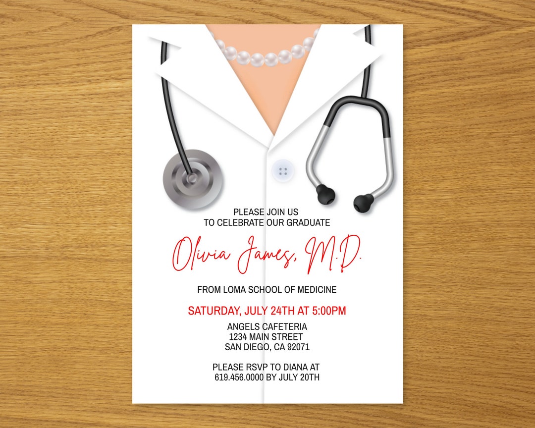 Doctor Graduation Invitations Template, Doctor Graduation Party ...