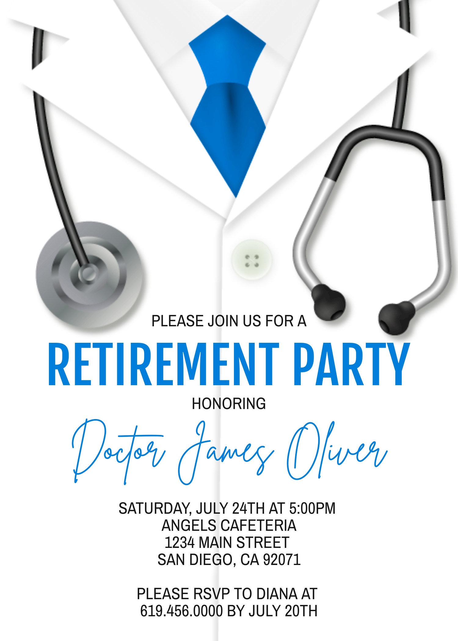 Doctor Retirement Invitations Template, Doctor Retirement Party ...