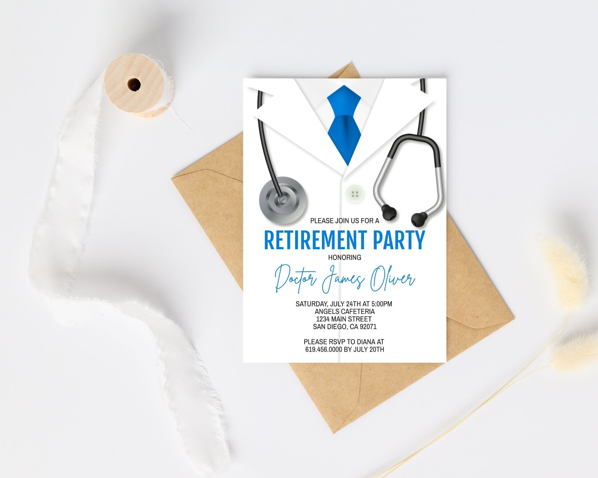 Doctor Retirement Invitations Template, Doctor Retirement Party ...