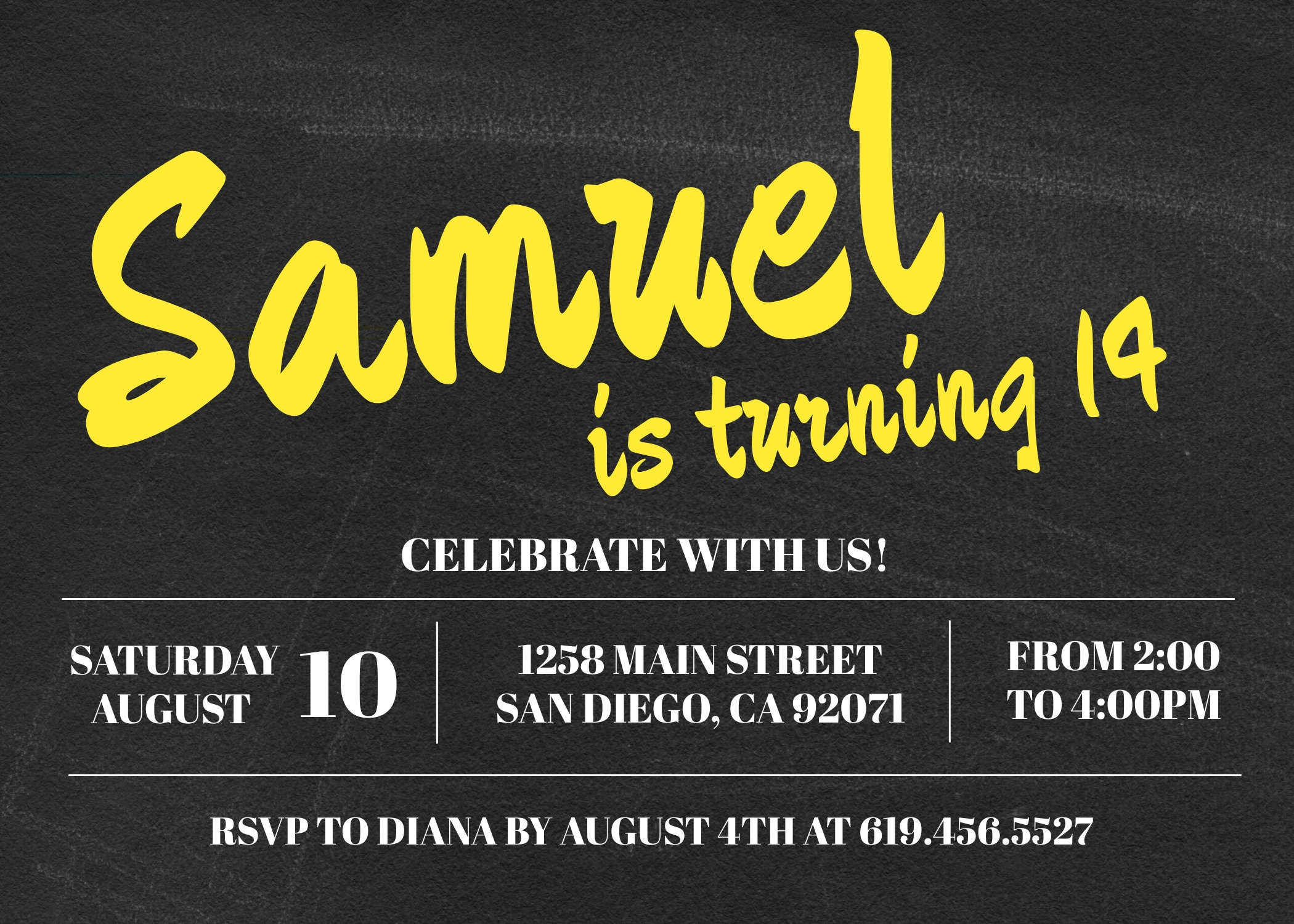 Black and Yellow Birthday Invitation for Boys/any AGE & Color/edit ...