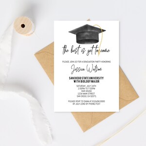 Graduation Party Invitation Template, Graduation Announcement ...