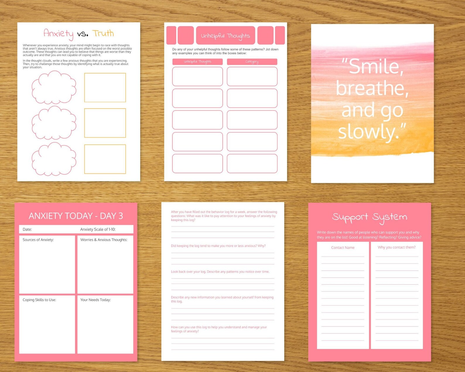 Anxiety Workbook for Teenagers/anxiety Journal for Kids/wellness ...