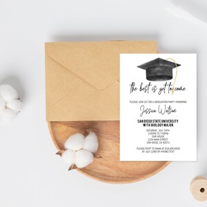 Graduation Party Invitation Template, Graduation Announcement ...