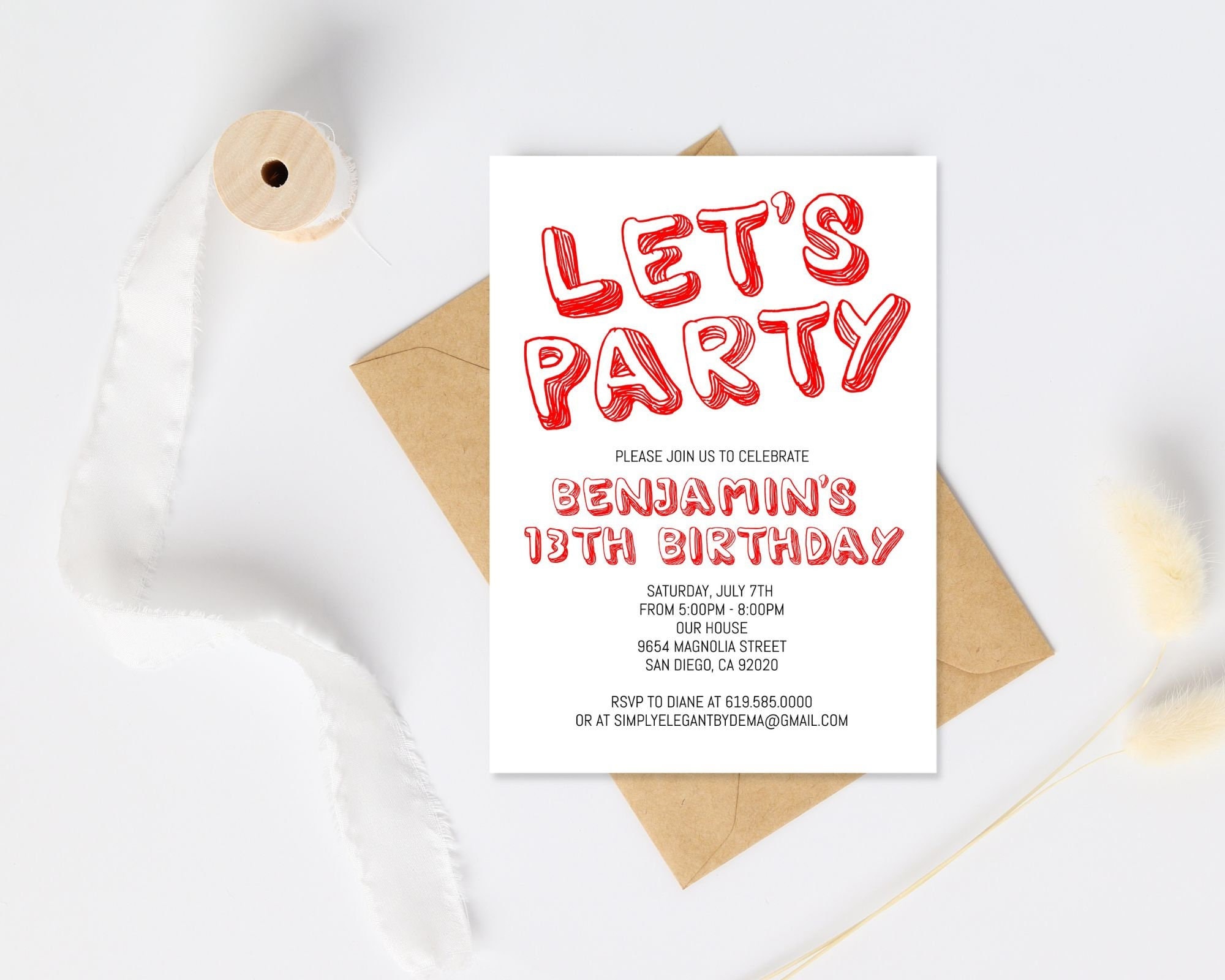 Simple Party Invitation Template