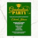 Gold & Green Graduation Party Invitation Template, Graduation ...