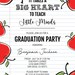Teacher Graduation Invitation, Editable Big Heart Teach Little Minds ...