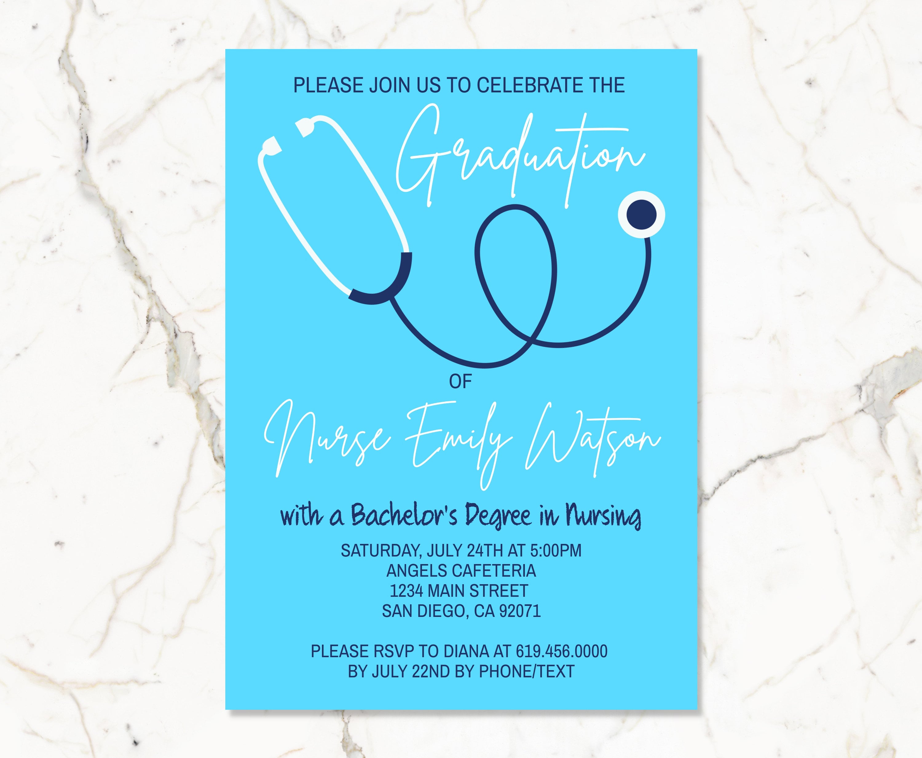 Nurse Graduation Invitations Template Nurse Graduation Party - Etsy