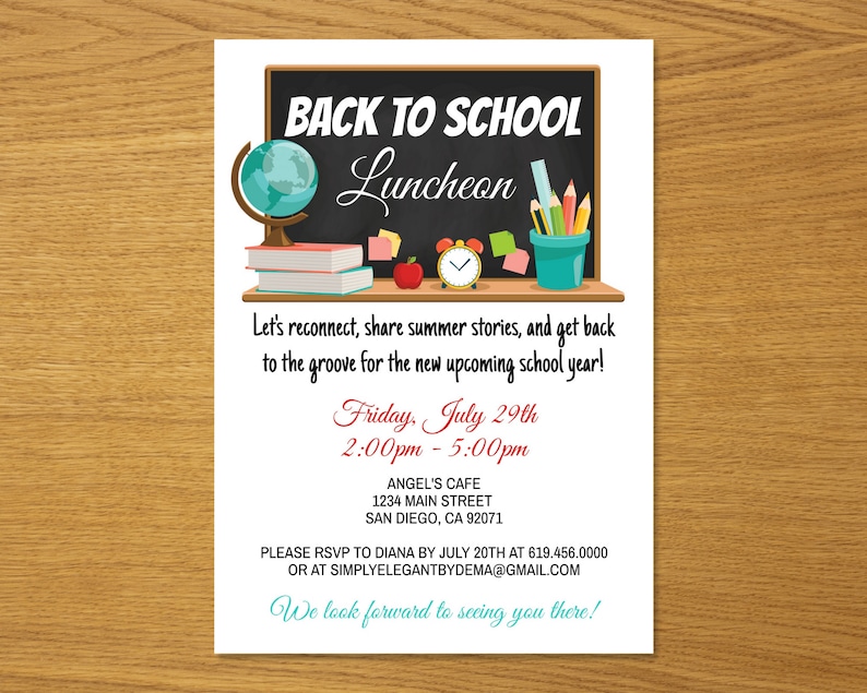 EDITABLE Teacher Staff Luncheon, Breakfast Social Printable Flyer ...