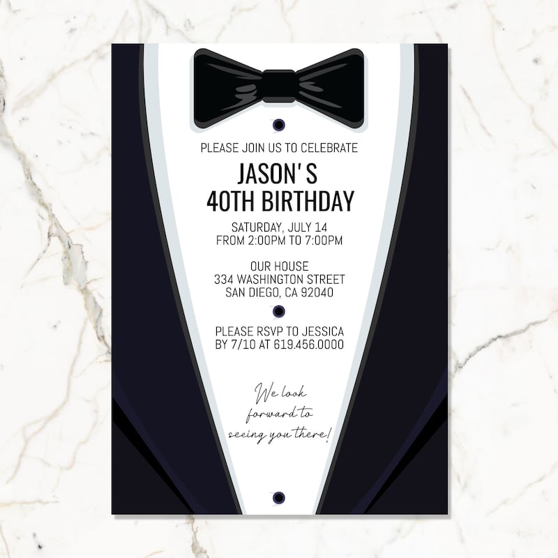 Bow Tie Invitations - Etsy
