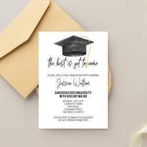 Graduation Party Invitation Template, Graduation Announcement ...