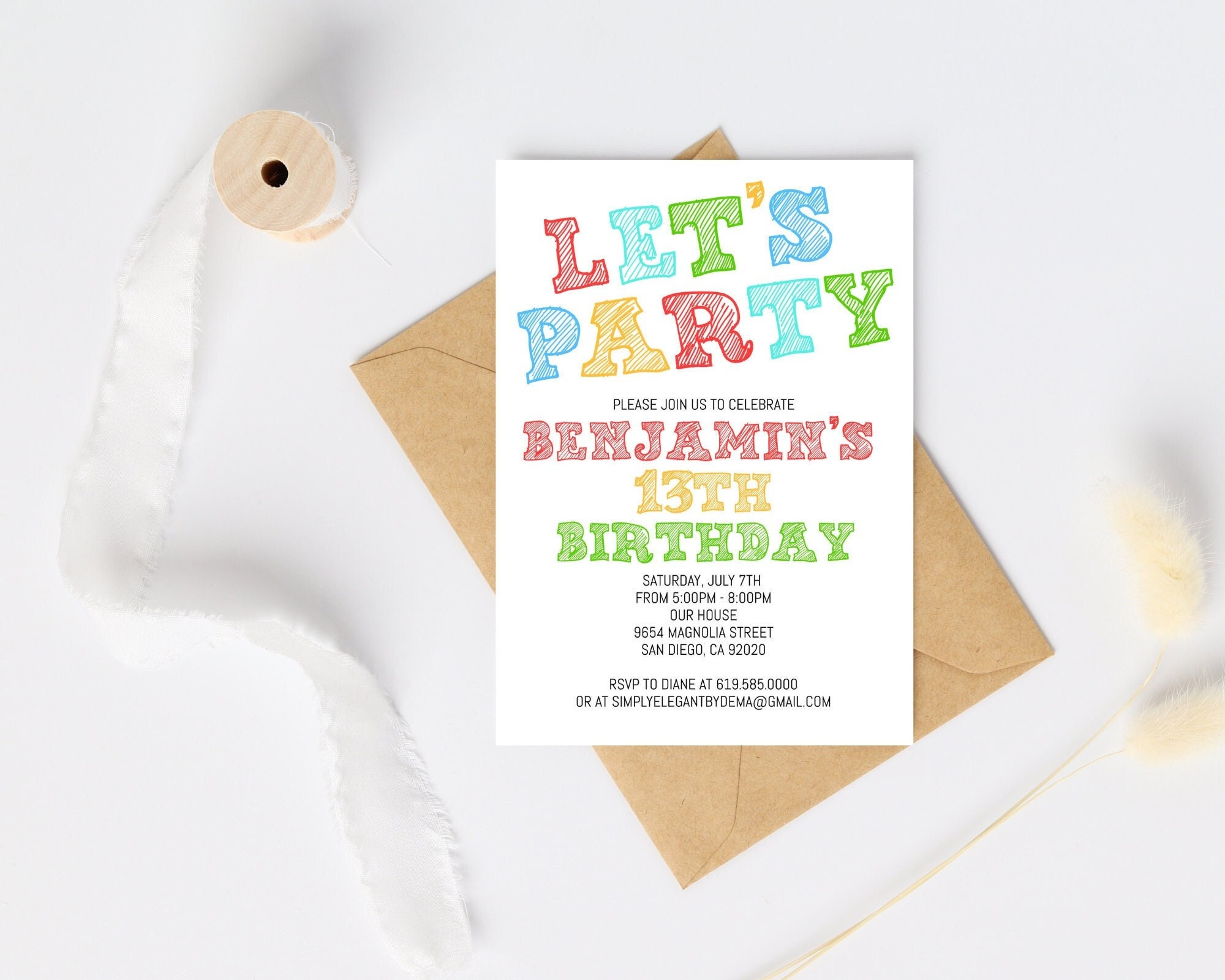 Handmade Birthday Invitation Cards For Kids