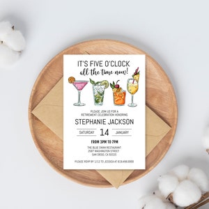 Retirement Party Invitation Template, Minimalist Retirement Celebration ...
